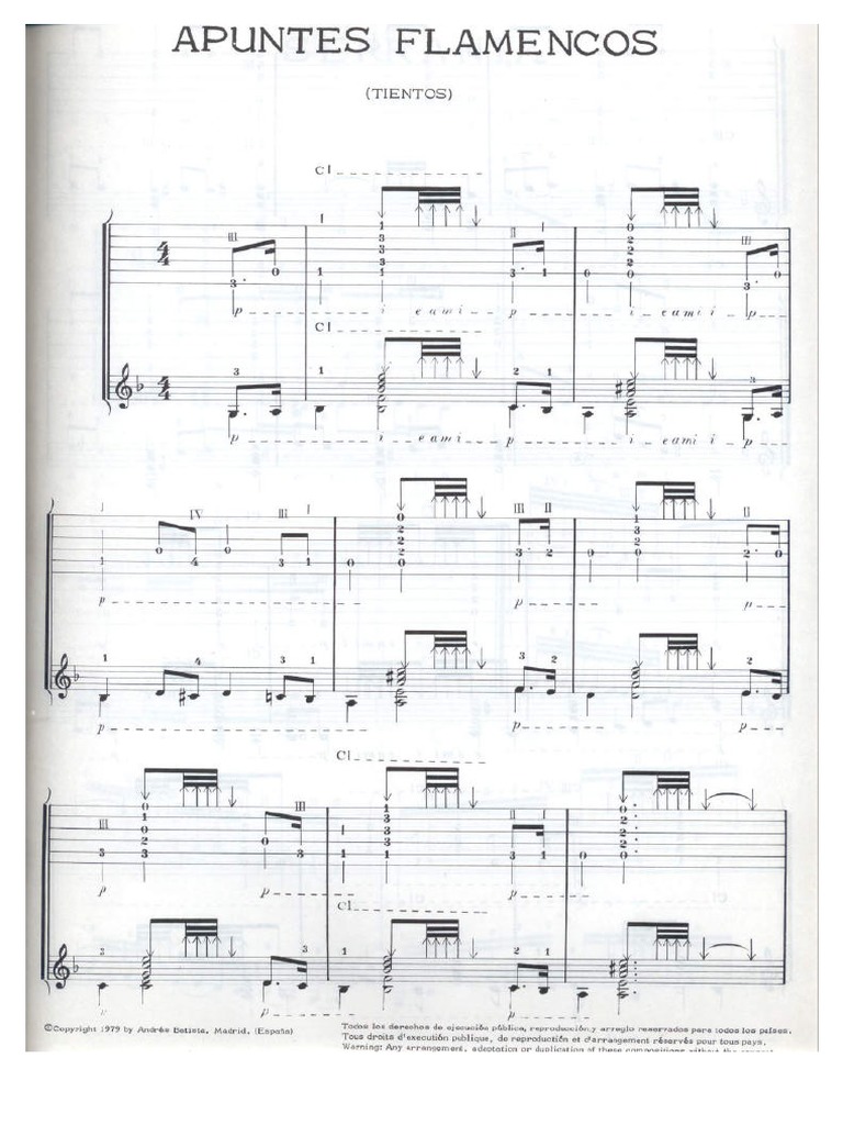 Andres Batista - Apuntes Flamencos (Tientos) | PDF