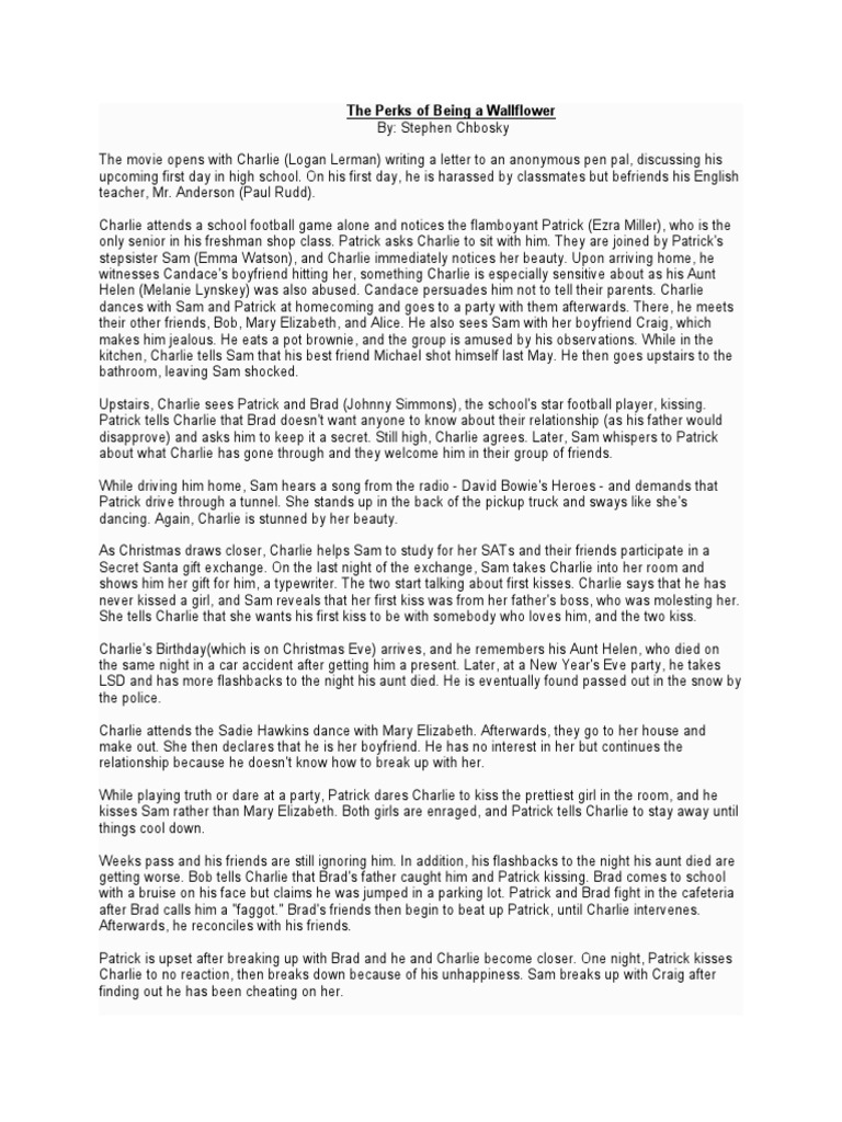 The Perks of Being A Wallflower | PDF