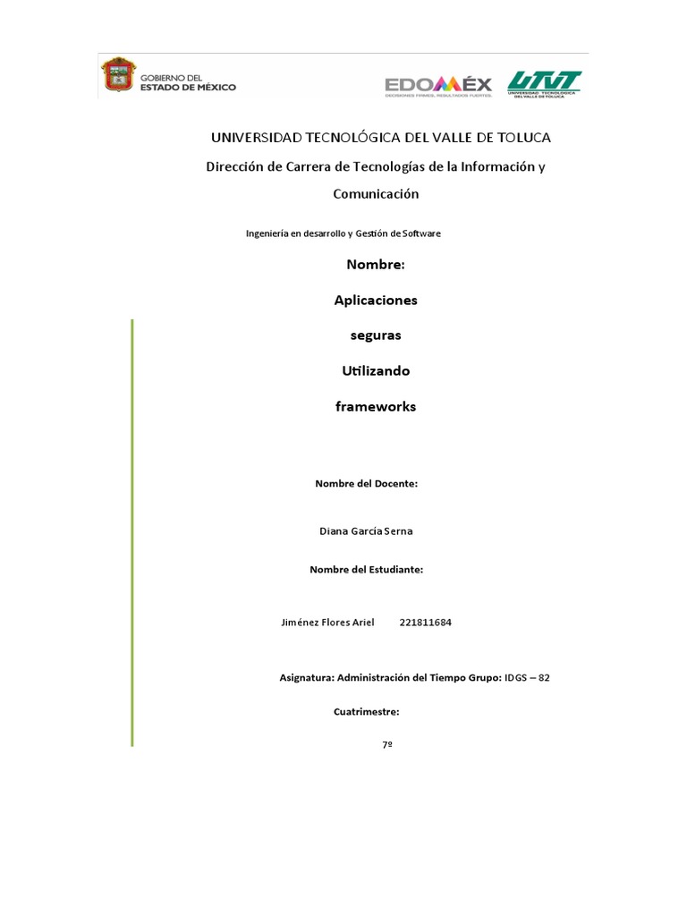 Buenas Prácticas y Estándares en El Desarrollo de Aplicaciones Seguras Utilizando Frameworks ...