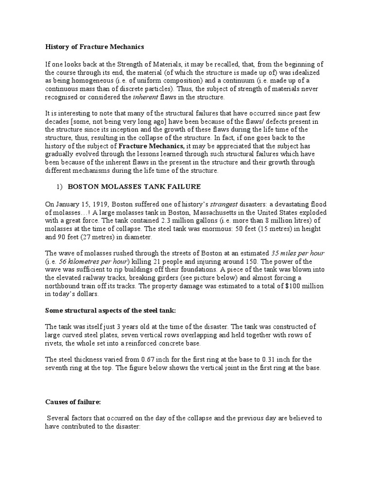 A History of Structural Failures That Advanced Fracture Mechanics: From ...