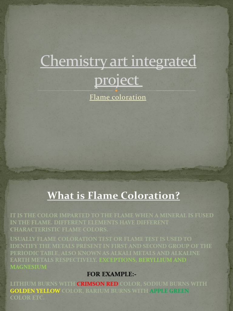 Chemistry Art Integrated Project | PDF | Emission Spectrum | Sodium