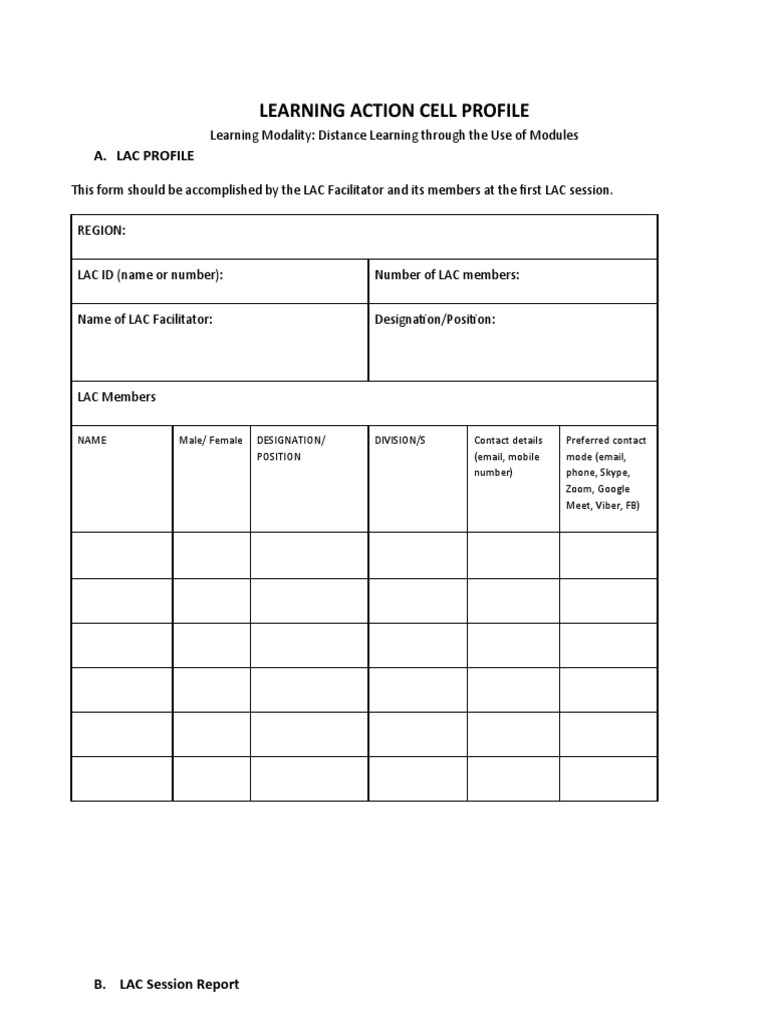 Learning Action Cell Profile | PDF | Human Nature | Learning