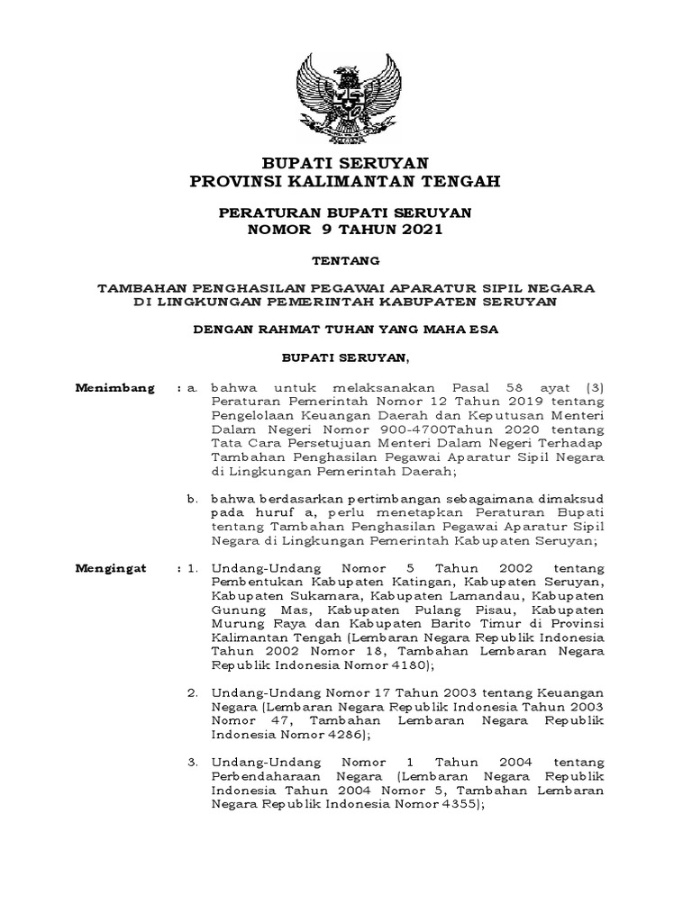 Perbup TPP 2021 | PDF