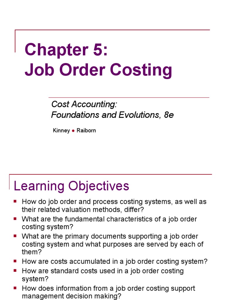 Job Order Costing Overview and Analysis | PDF | Inventory | Cost