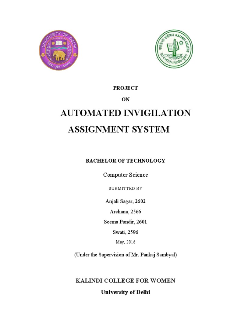 Automated Invigilation Assignment System: Project ON | PDF | Internet Protocol Suite | World ...