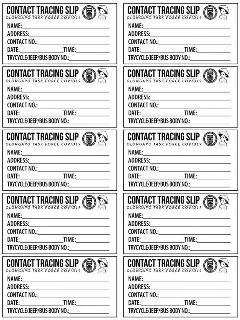 Contact Tracing Slip | PDF