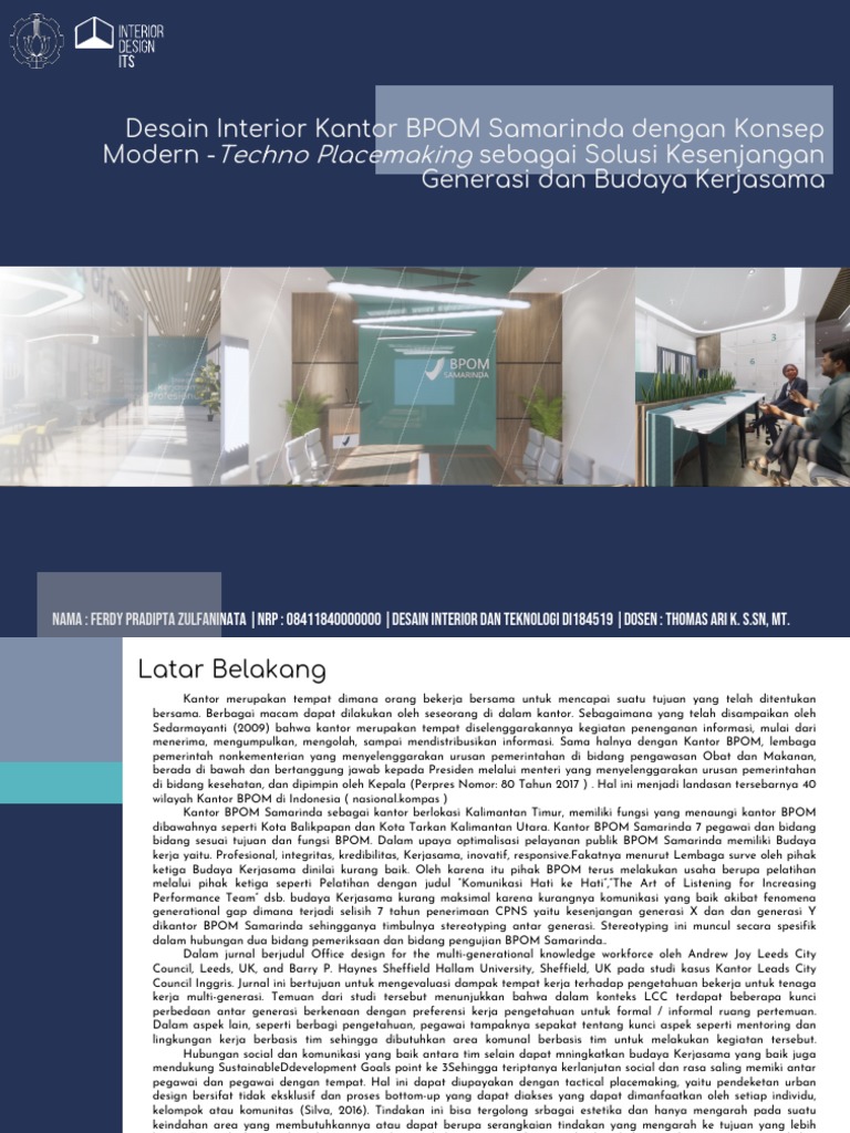 Buku Konsep Perancangan Desain Interior BPOM Kota Samarinda Oleh Ferdy ...