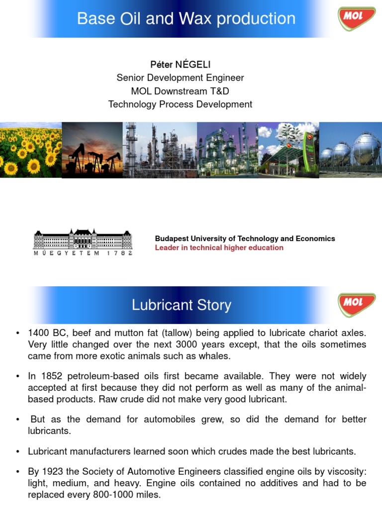 Base Oil Production and Dewaxing Insights | PDF | Lubricant | Motor Oil