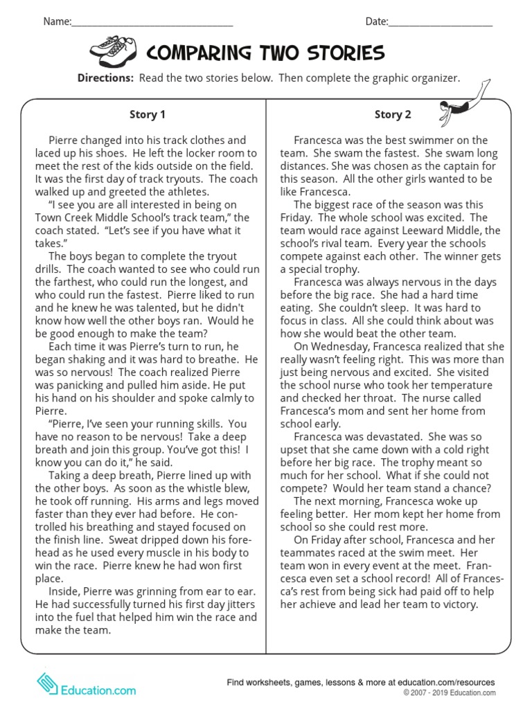 Comparing Two Stories | PDF | Sports