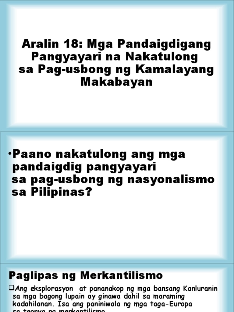 AP 5 Aralin 18 Edited | PDF