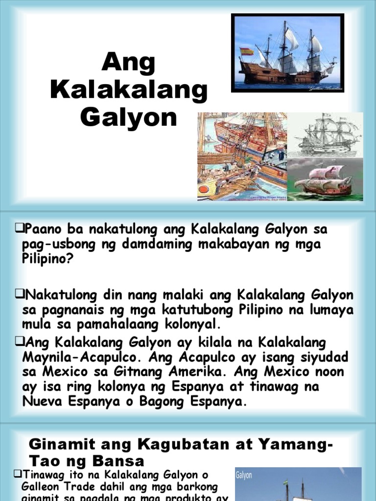 AP 5 Aralin 17 Ang Kalakalang Galyon | PDF