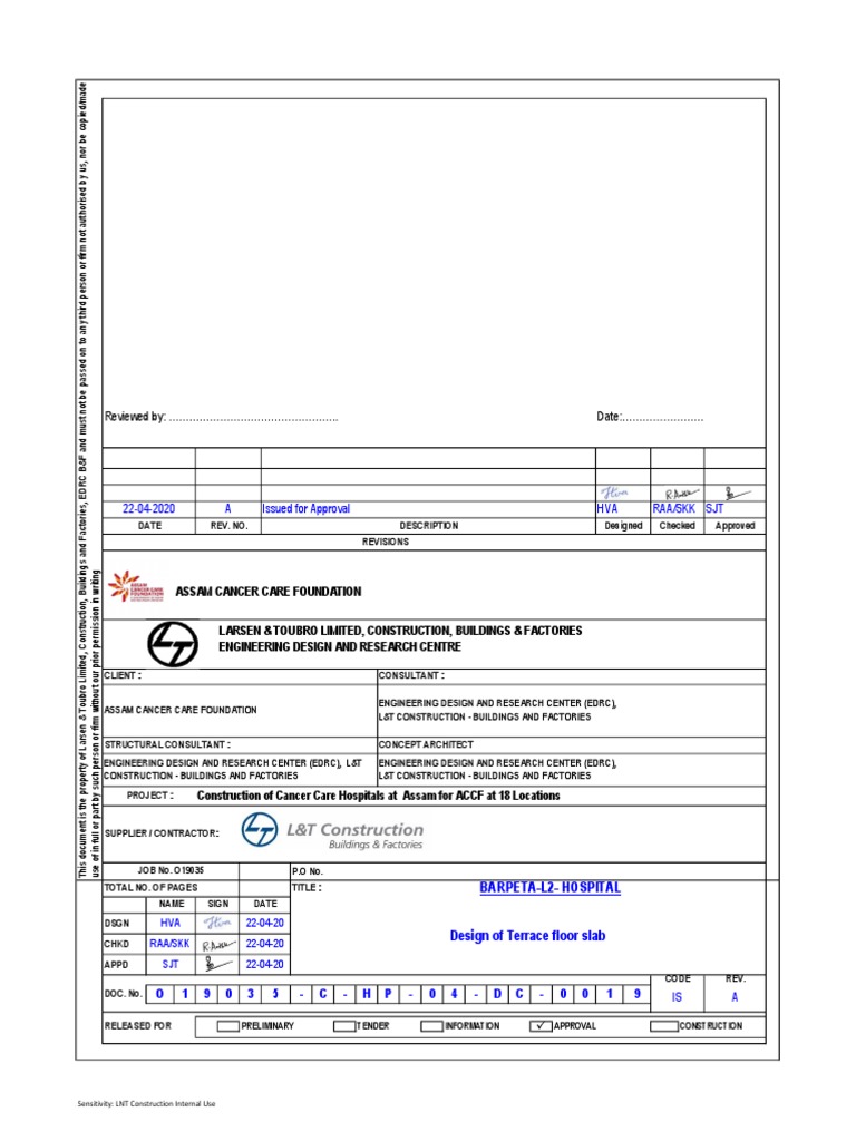 LNT Construction Internal Document | PDF | Bending | Mechanical Engineering