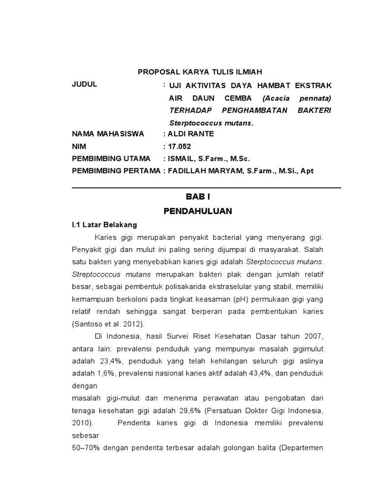 Proposal Aldi Rante 17052 | PDF | Griya & Taman