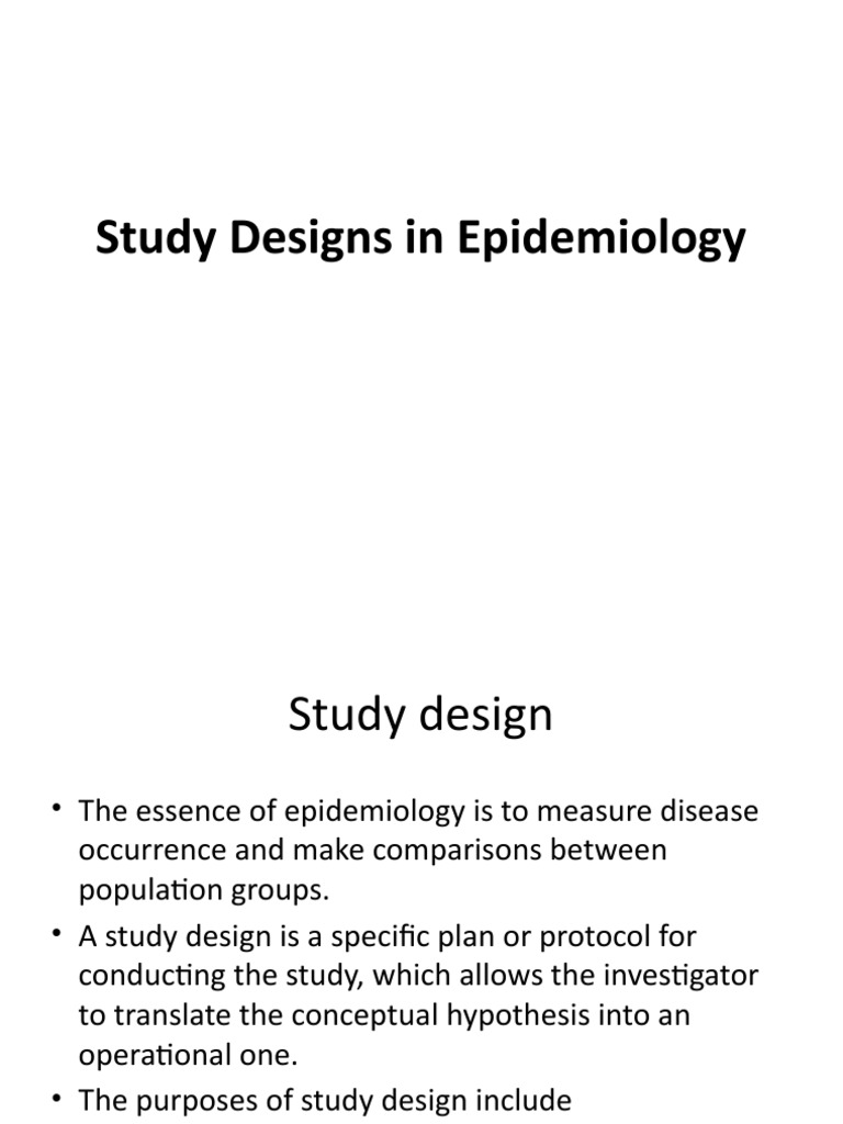 Study Designs in Epidemiology | PDF | Randomized Controlled Trial ...