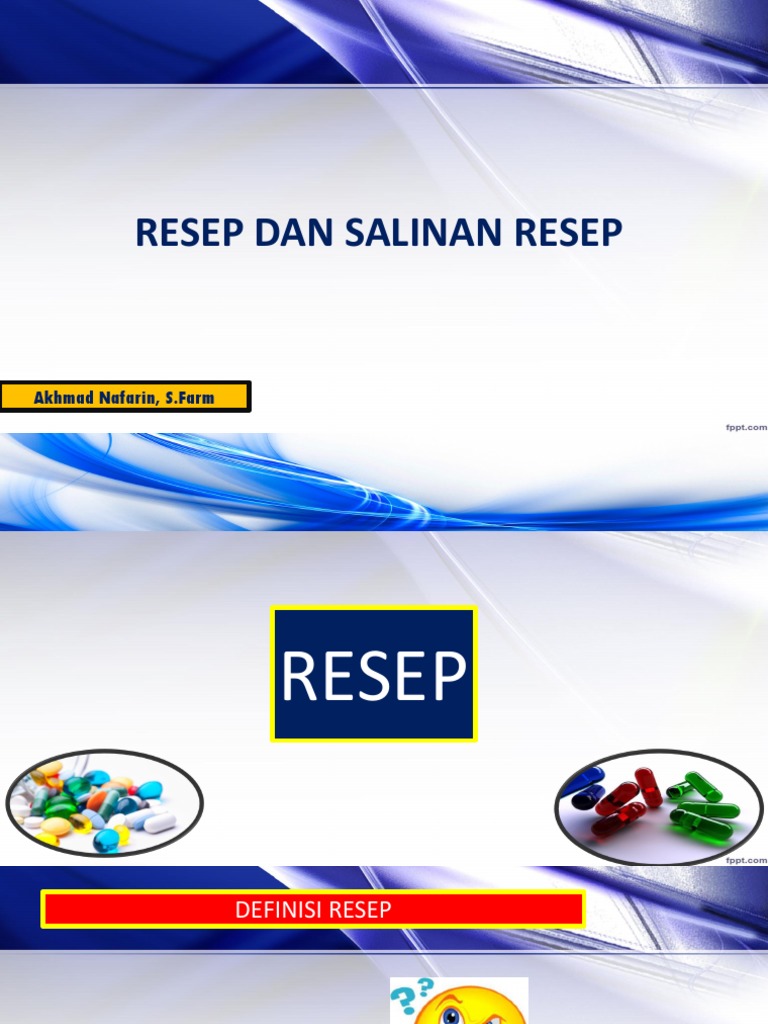 Resep Dan Salinan Resep-1 | PDF