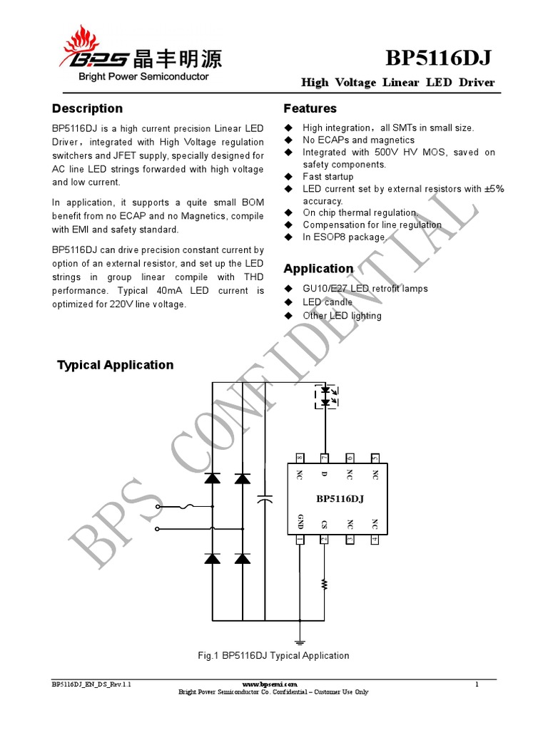 BP5116DJ Data Sheet | PDF | Resistor | Components