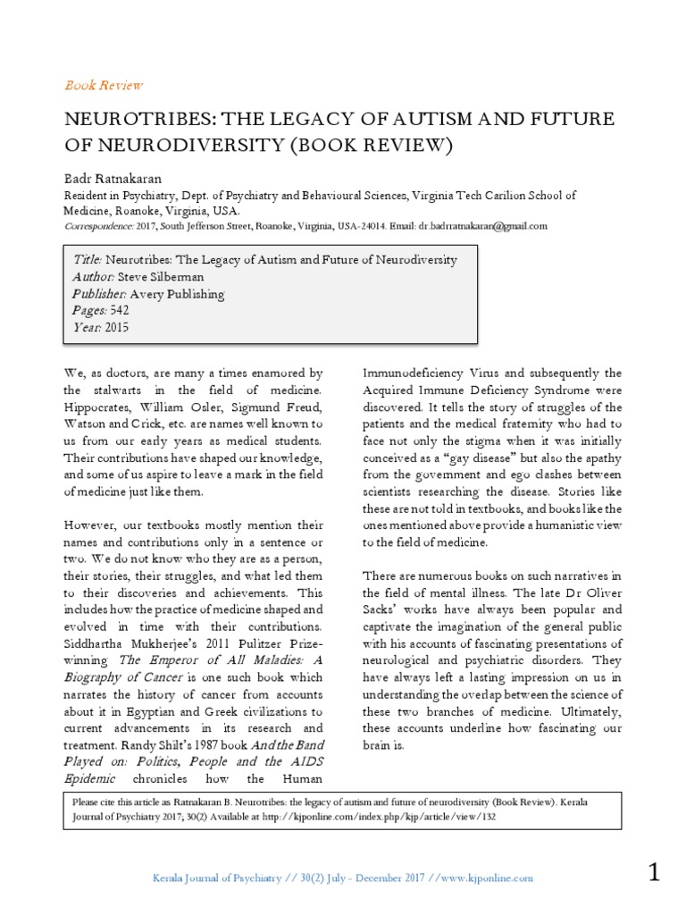 Neurotribes: The Legacy of Autism and Future of Neurodiversity (Book ...