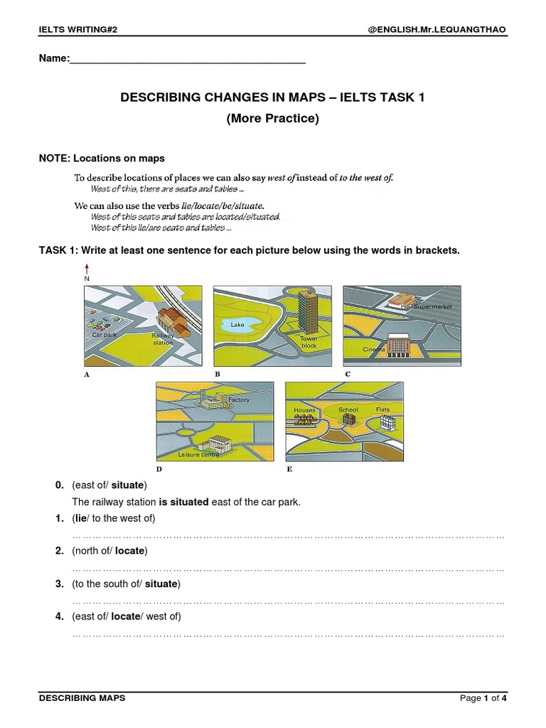 Describing Changes in Maps - Ielts Task 1 (More Practice) : Ielts ...