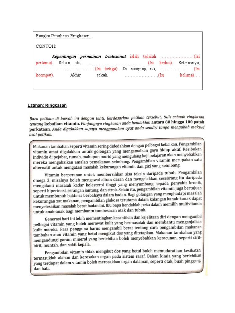 Latihan Ringkasan | PDF