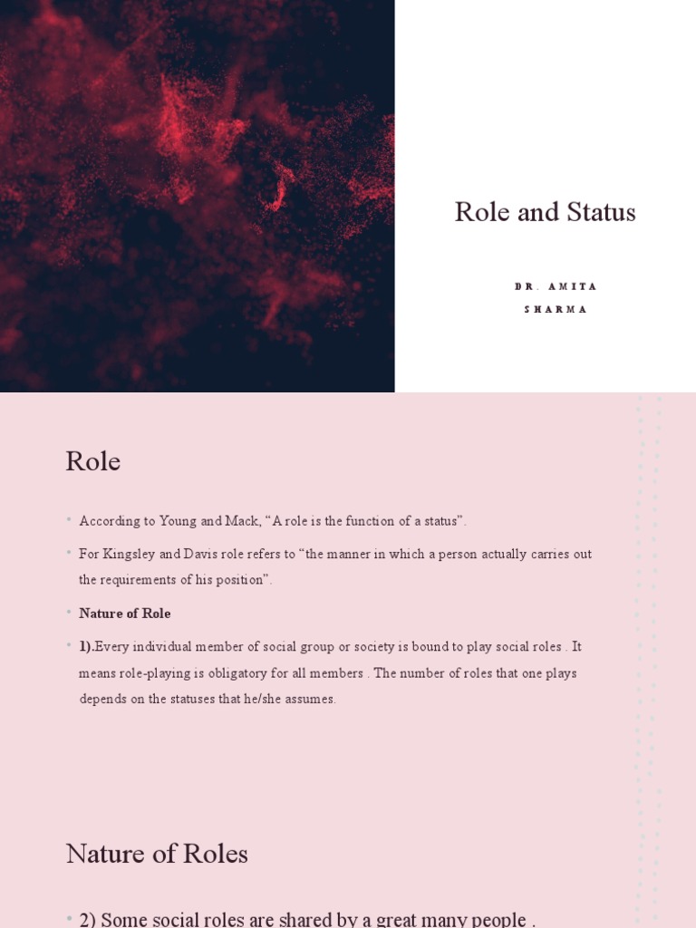 Role and Status: Dr. Amita Sharma | Download Free PDF | Social Status ...