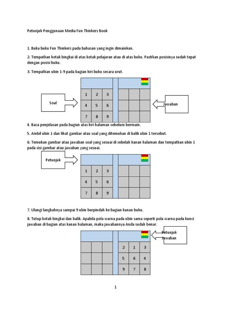 Petunjuk Fun Thinkers Book | PDF | Seni