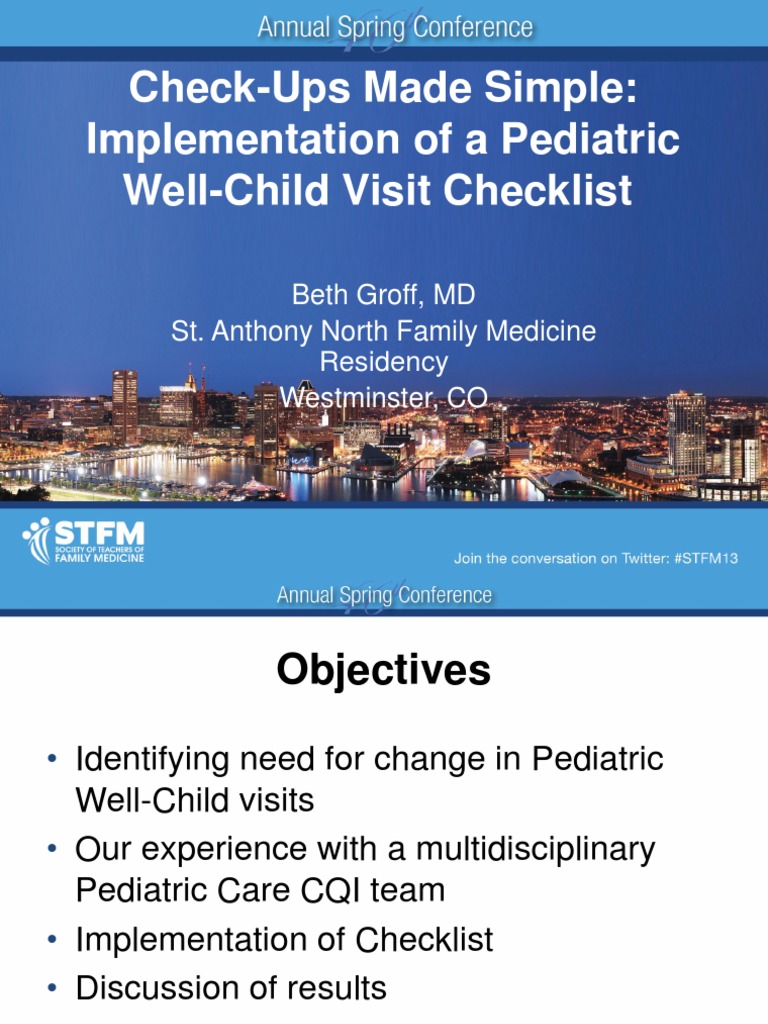 UPLOADED - Pediatric Well-Child Visit Checklist Presentation | PDF ...