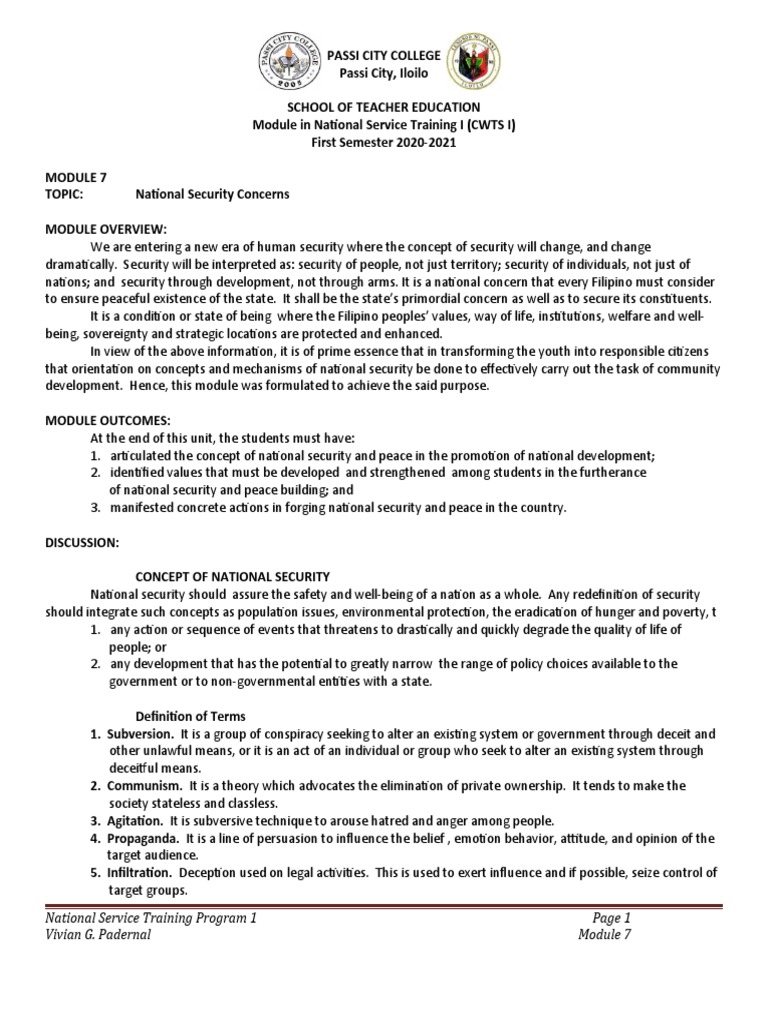 Understanding National Security: Concepts, Threats, and Priorities ...