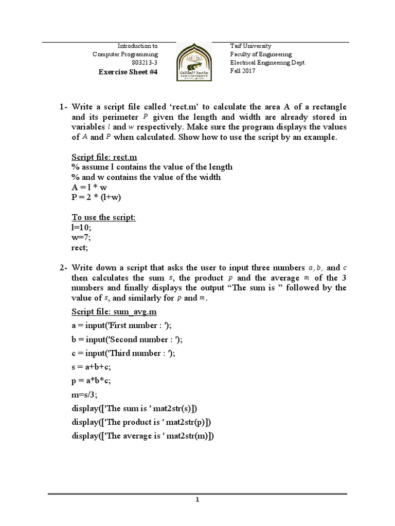 Sheet 4 - Model Answer | PDF | Physical Sciences | Teaching Mathematics