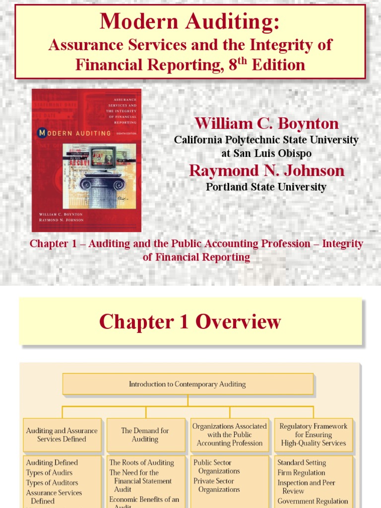 Modern Auditing:: Assurance Services and The Integrity of Financial ...