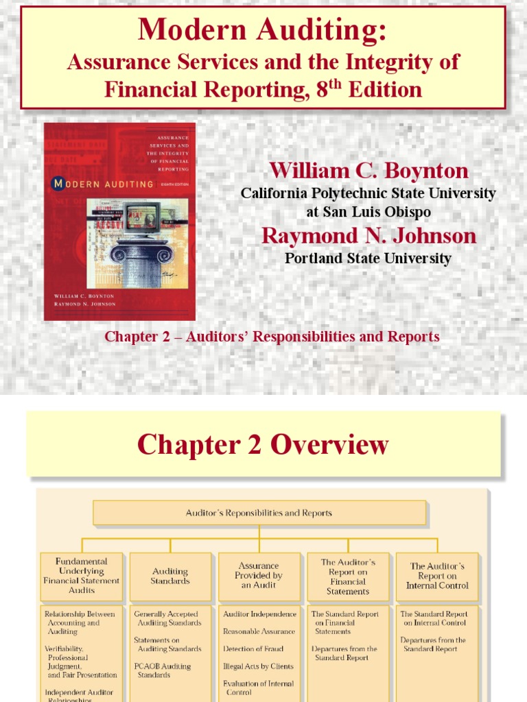 Modern Auditing:: Assurance Services and The Integrity of Financial ...