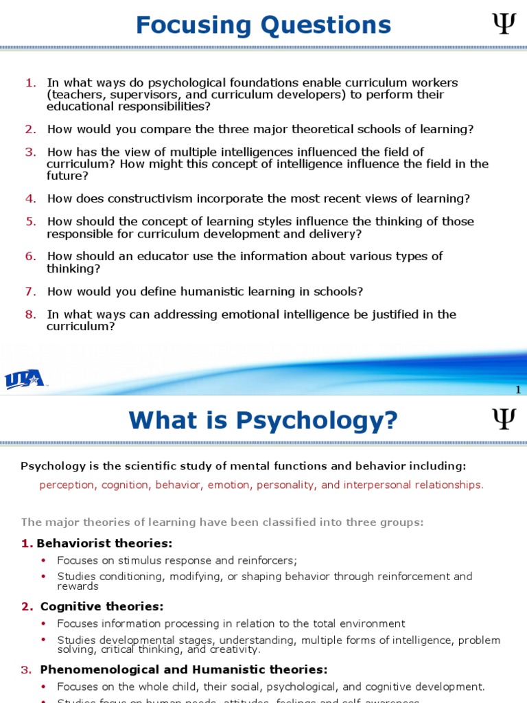 4 - Psychological Foundations of Education | PDF | Reinforcement ...