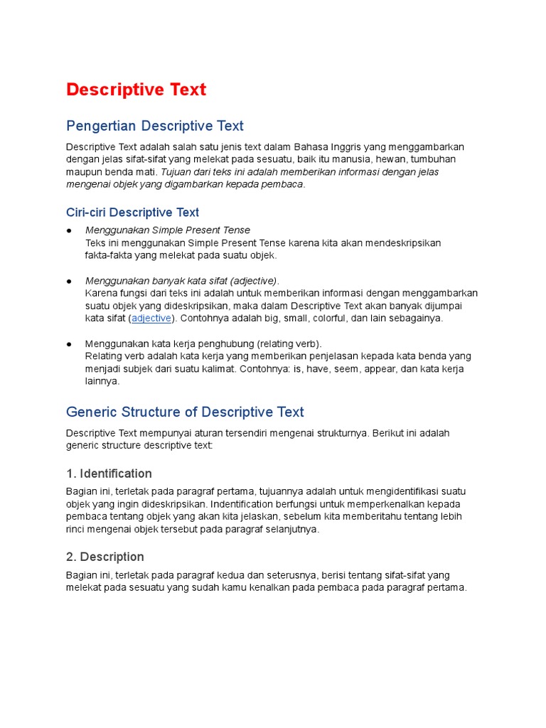 Descriptive Text | PDF