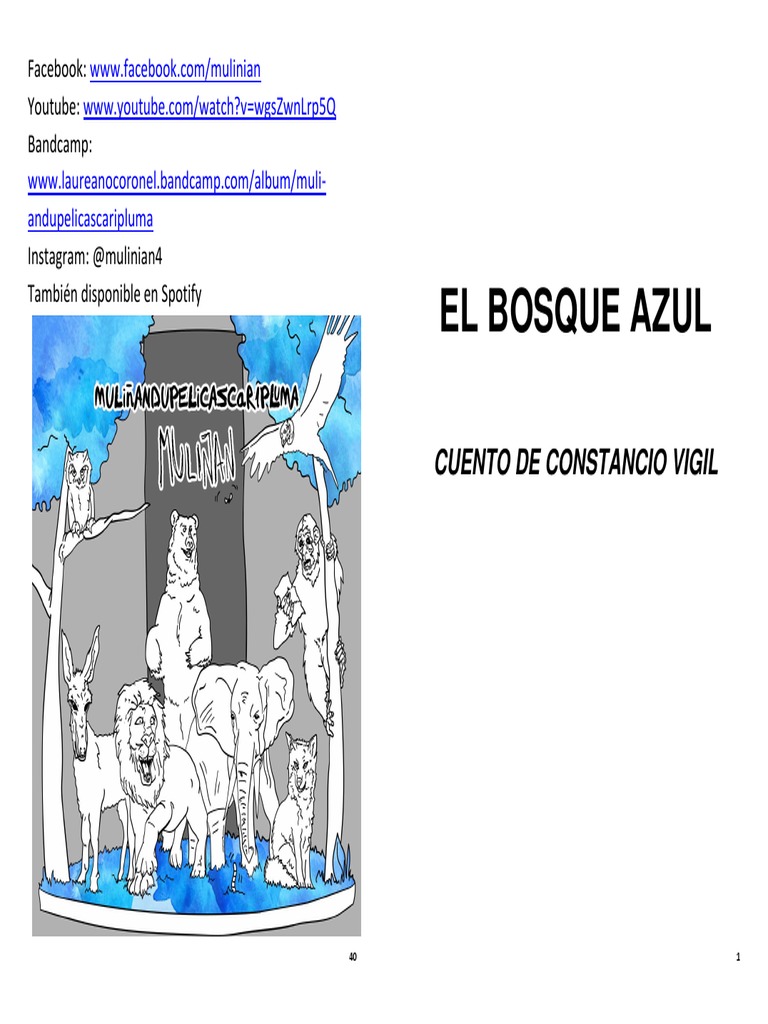 El Bosque Azul: Cuento de Vigil | PDF | Burro | León