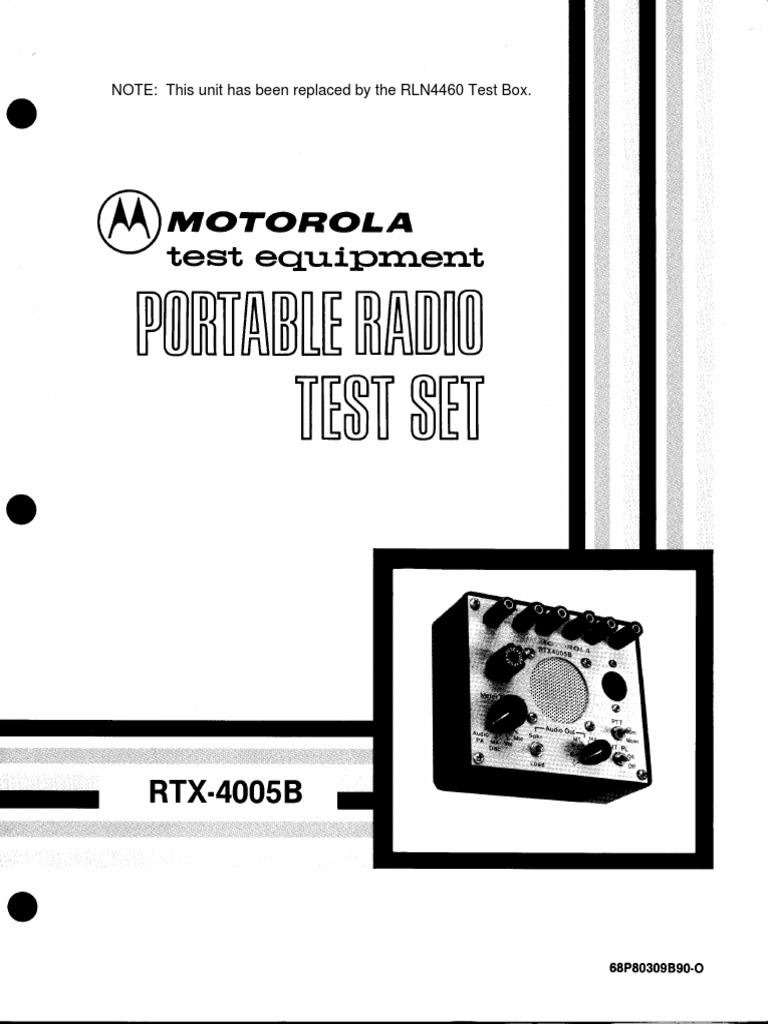 RTX-4005B Operation & Service Manual 68P80309B90-O | PDF
