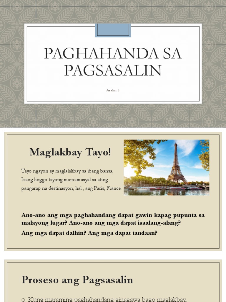 Paghahanda Sa Pagsasalin | PDF