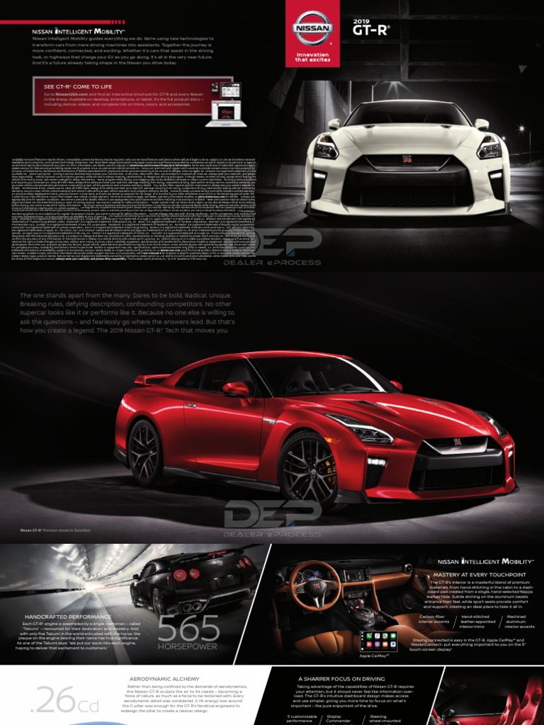 2019 Nissan Gtr Brochure Pdf Motor Vehicle Transport