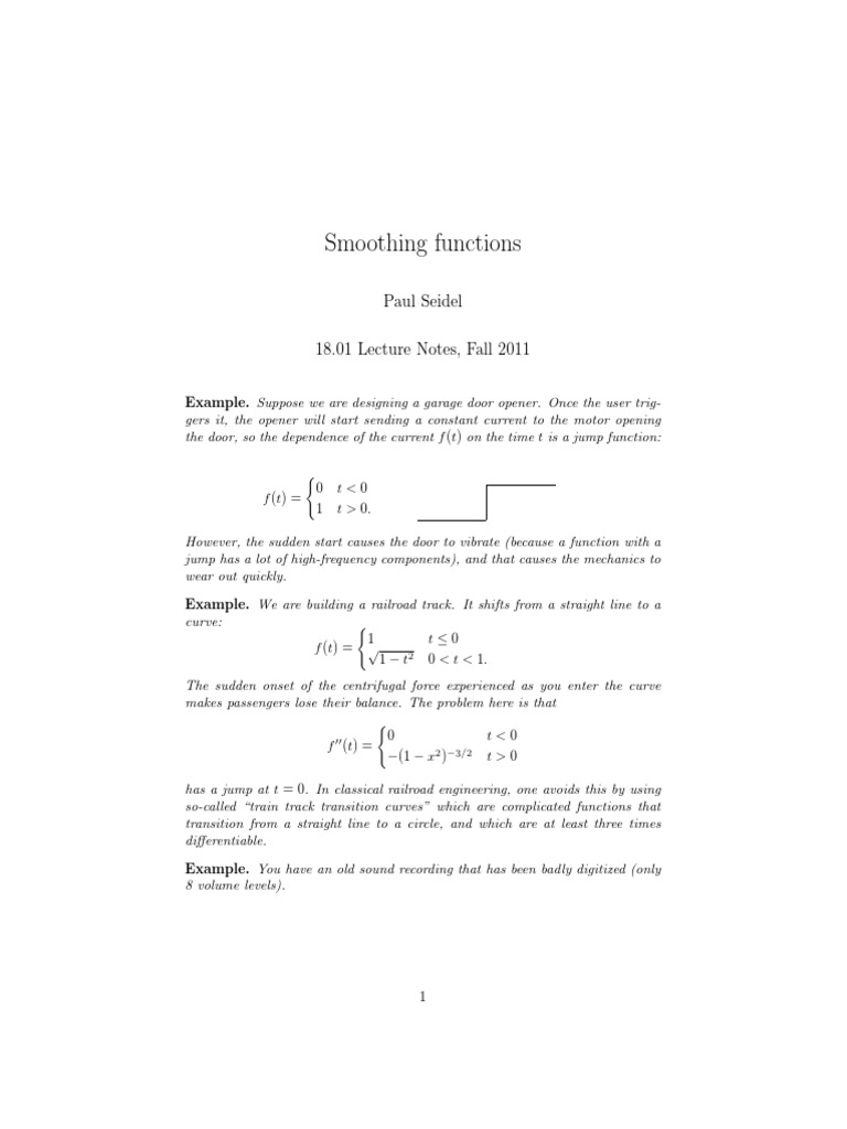 Smoothing Functions: Paul Seidel | PDF | Derivative | Moving Average