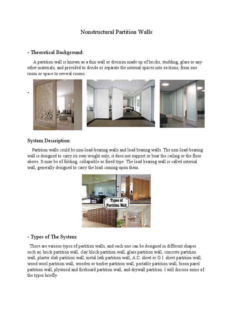 Nonstructural Partition Walls | PDF | Wall | Plaster