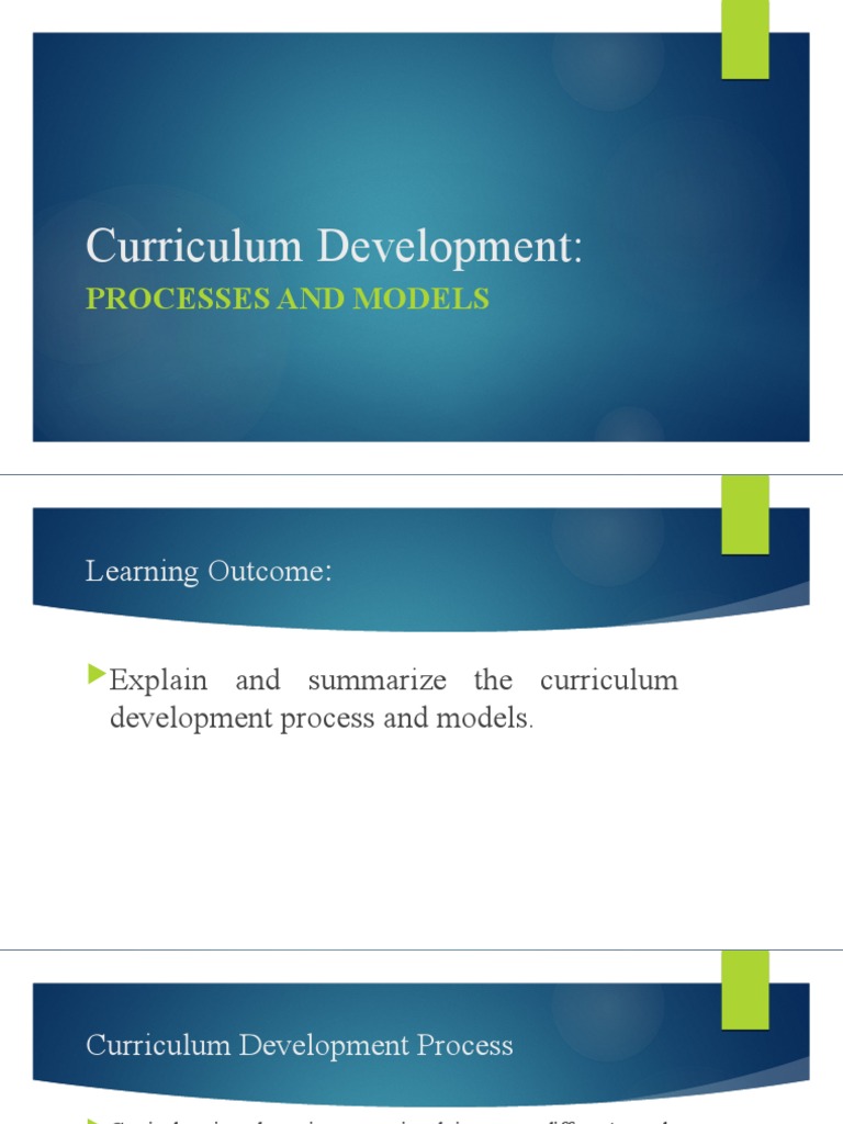 Curriculum Development:: Processes and Models | PDF | Curriculum | Goal