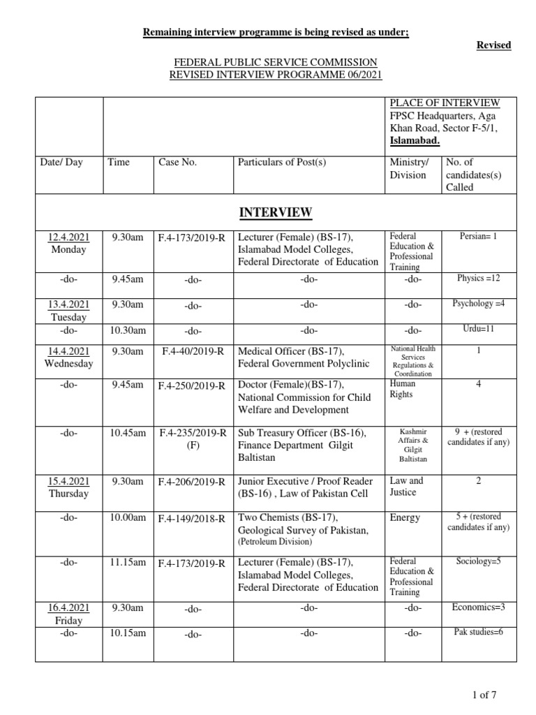Interview Prog No..6-2021 - Revised | PDF | Islamabad | World Politics
