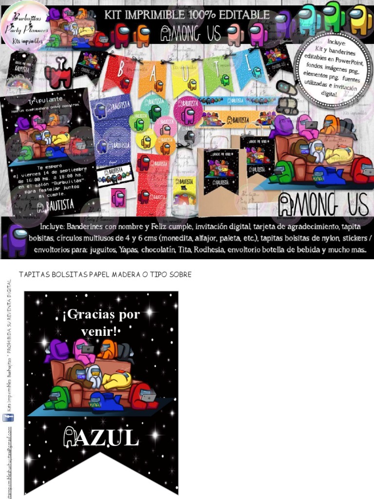 AMONG US Kit Imprimible - PPTX Versión 1 | PDF