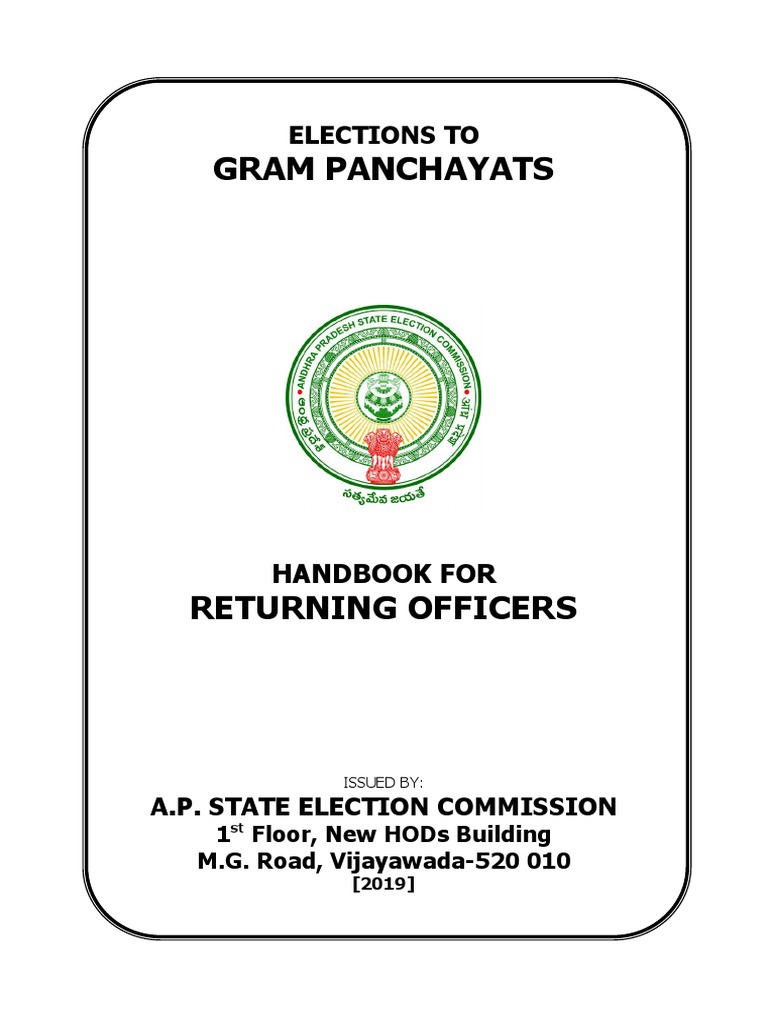 Handbook For Returning Officers | PDF | Elections | Parliamentary Procedure