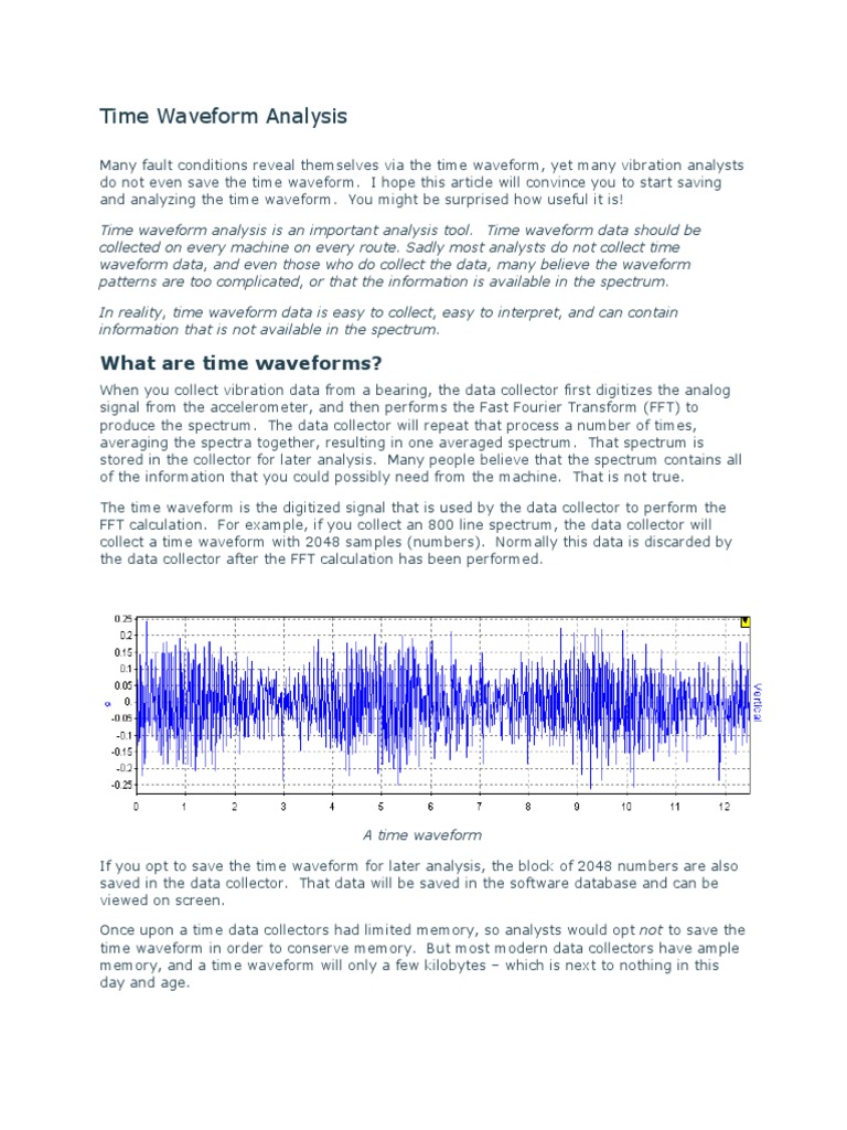 Time Waveform Analysis: What Are Time Waveforms? | PDF | Spectral ...
