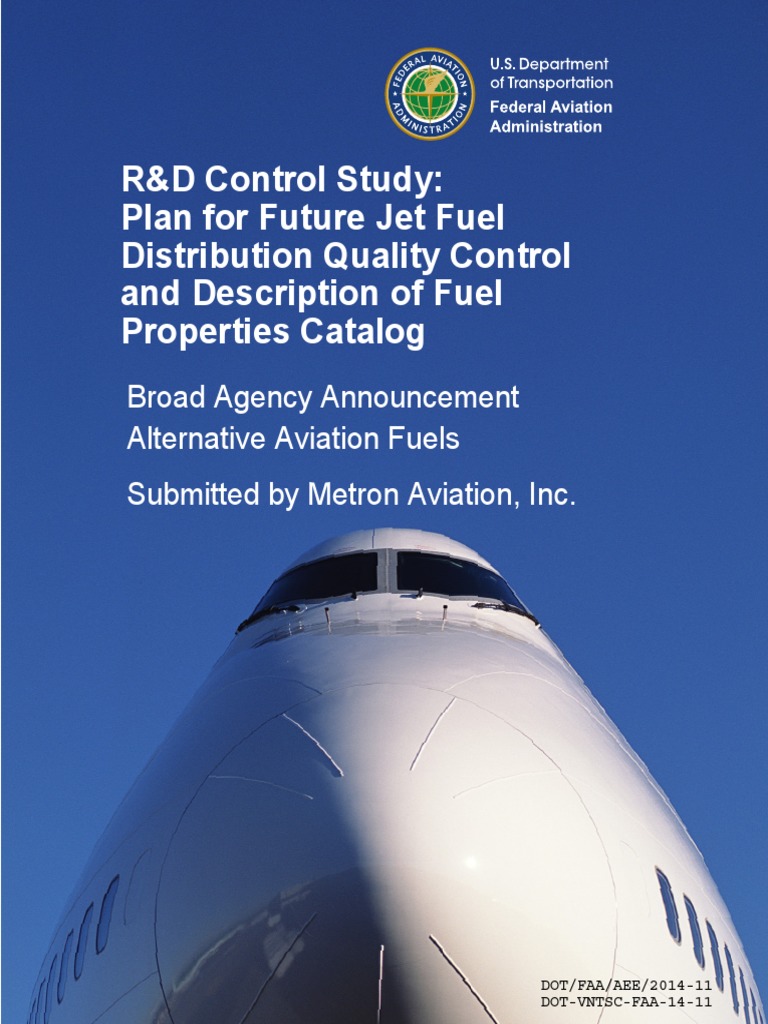 R&D Control Study: Plan For Future Jet Fuel Distribution Quality ...