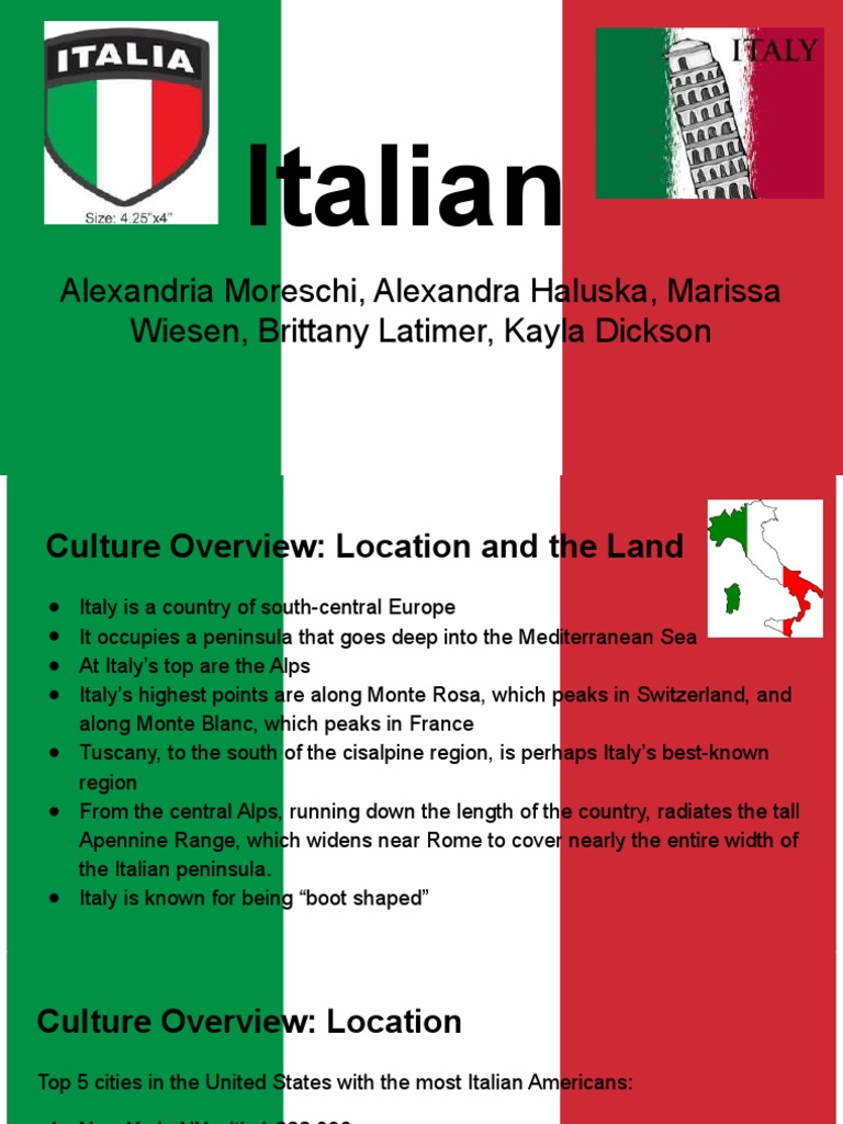 Italian - Culture Project | PDF | Italian Cuisine | Vaccines