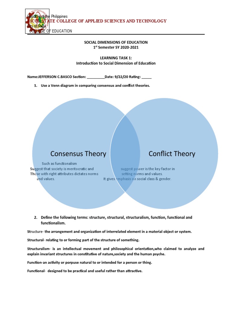 LT 1 Social Dimensions of Education | PDF