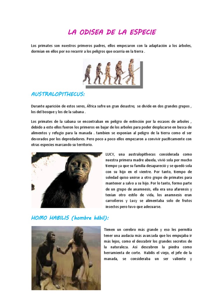 La Odisea de La Especie | PDF | Homo | Naturaleza