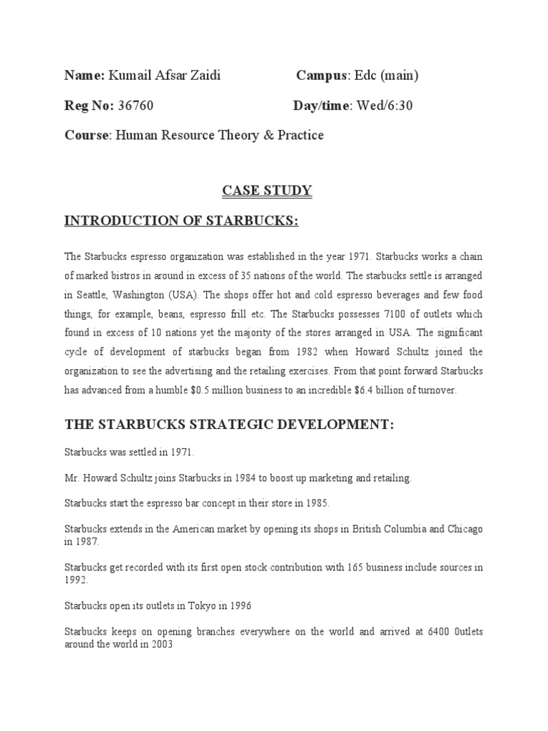 Starbucks Case Study | PDF | Starbucks | Brand