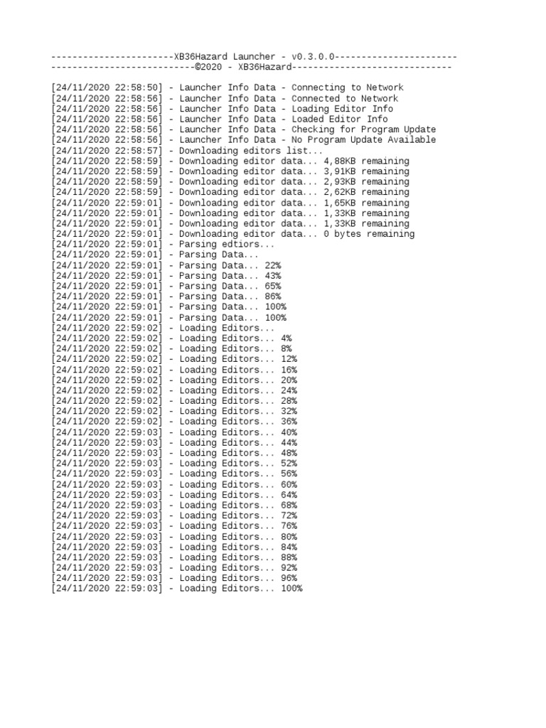 Xb36hazard Launcher - Startup Log | PDF | Computer Architecture ...