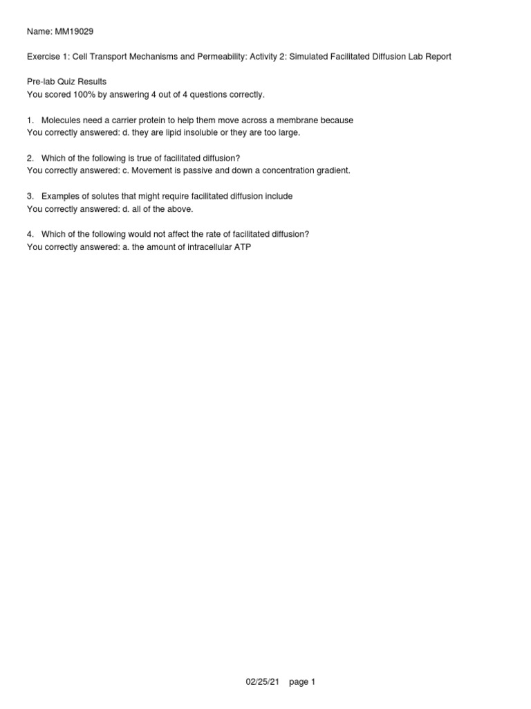 Ejercicio 1 - Actividad 2 Physioex | Download Free PDF | Cell Membrane ...